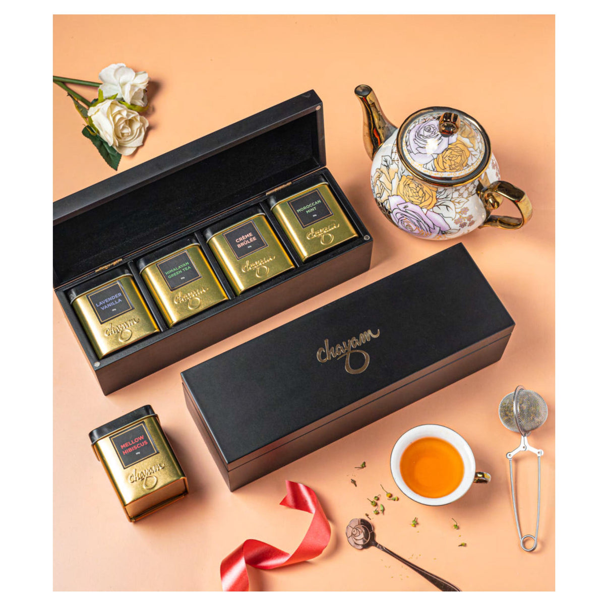 CHAYAM - FINE BLACK - TEA CHEST — Mudramart Corporate Giftings