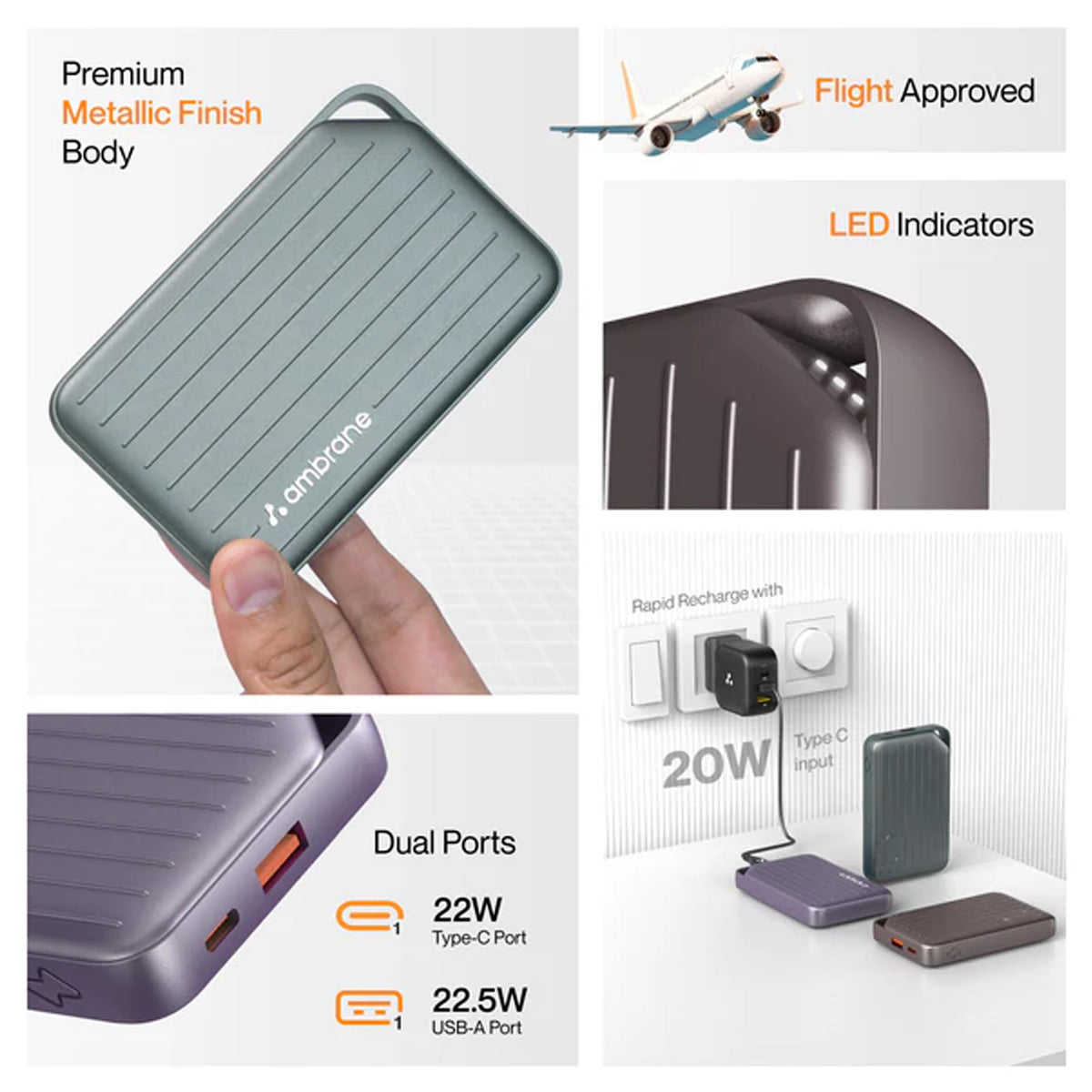 AMBRANE - LINE 10 POWERBANK — Mudramart Corporate Giftings