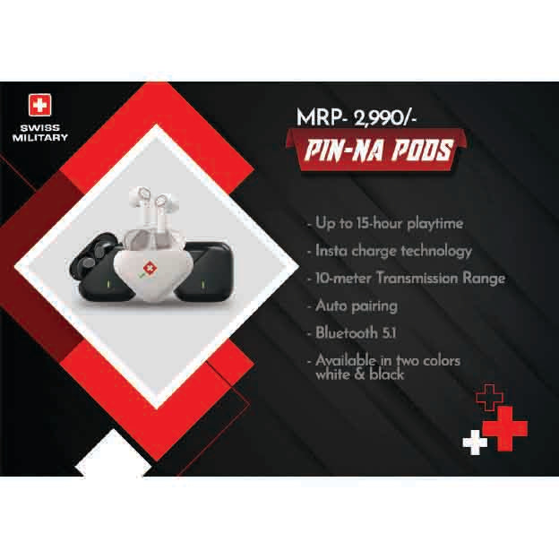 SWISS MILITARY - HEADPHONE & TWS - PIN-NA PODS