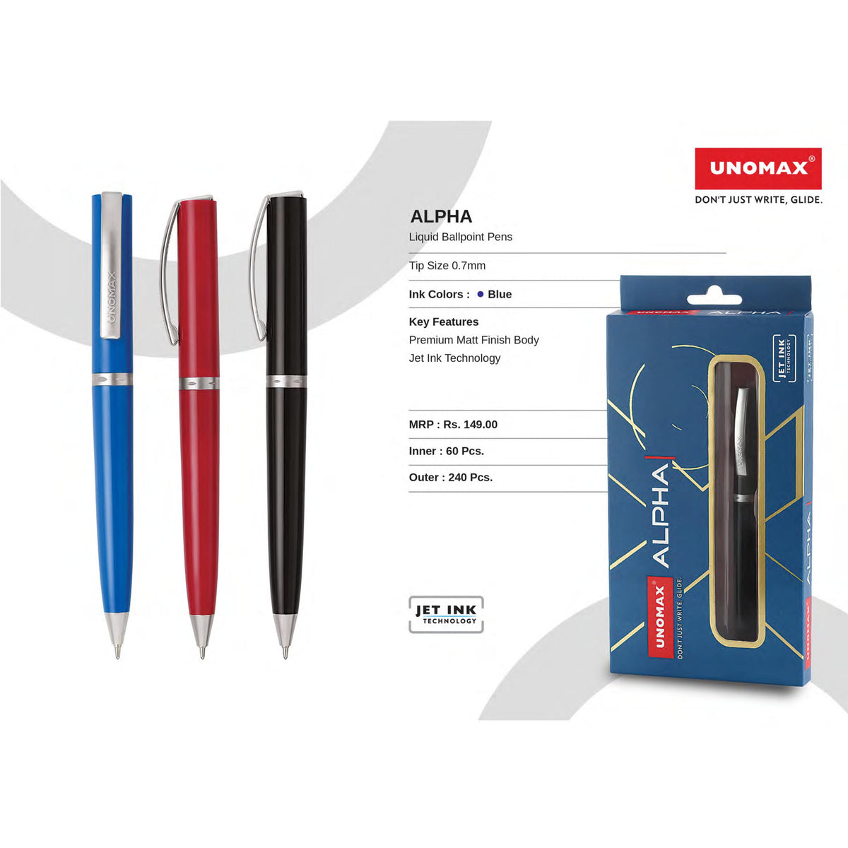 Unomax Alpha Ballpoint Pen — Mudramart Corporate Giftings