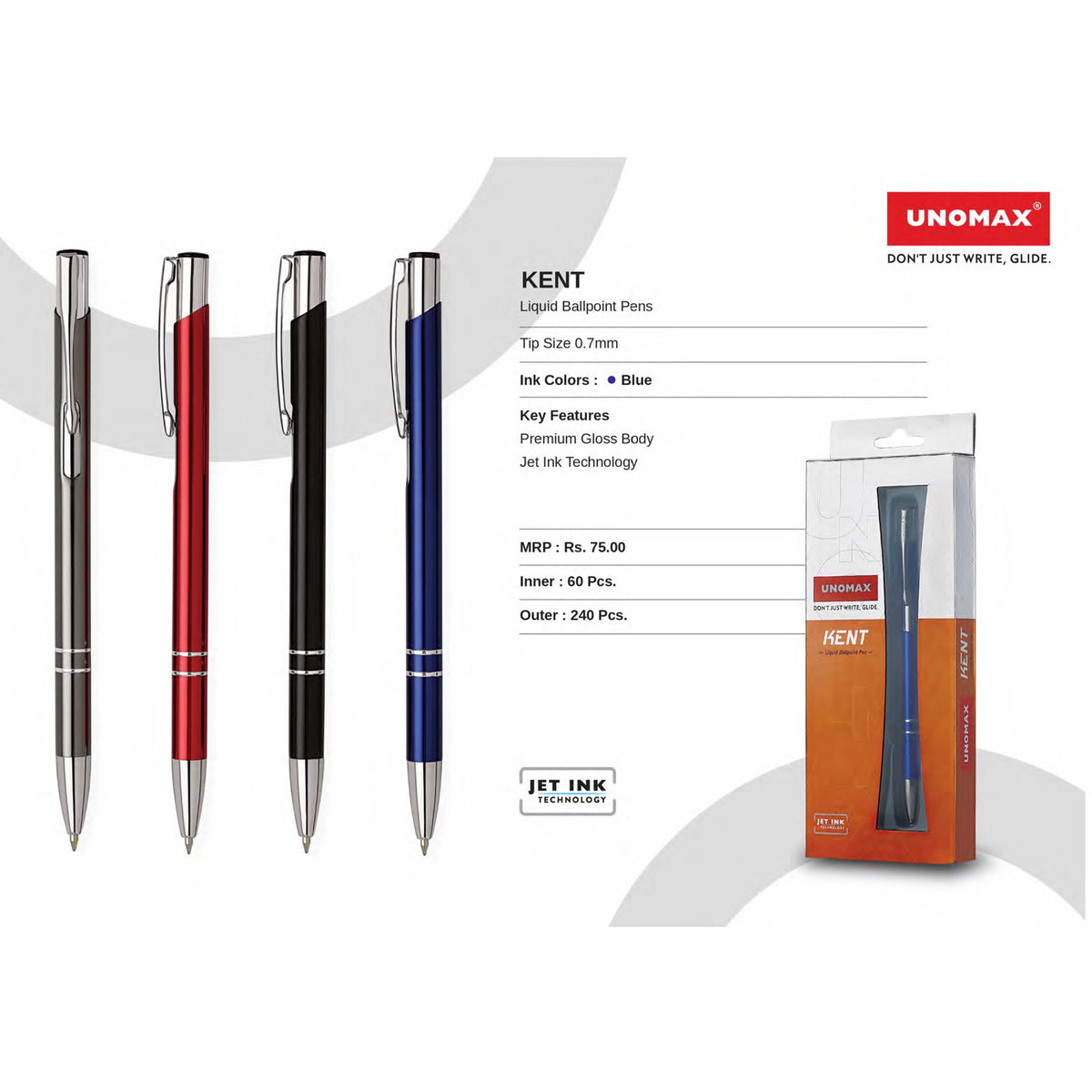 Unomax Kent Liquid Ball Pens