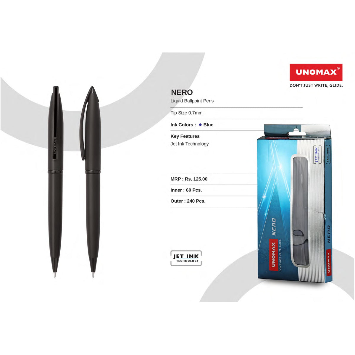 Unomax Nero Liquid Ball Pens — Mudramart Corporate Giftings
