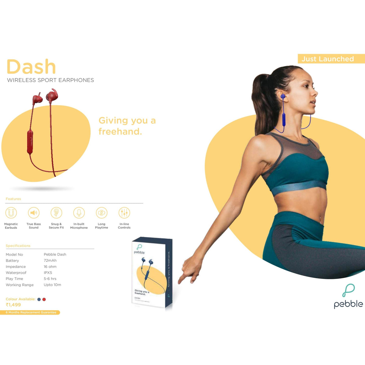 Pebble Wireless Sport Earphone