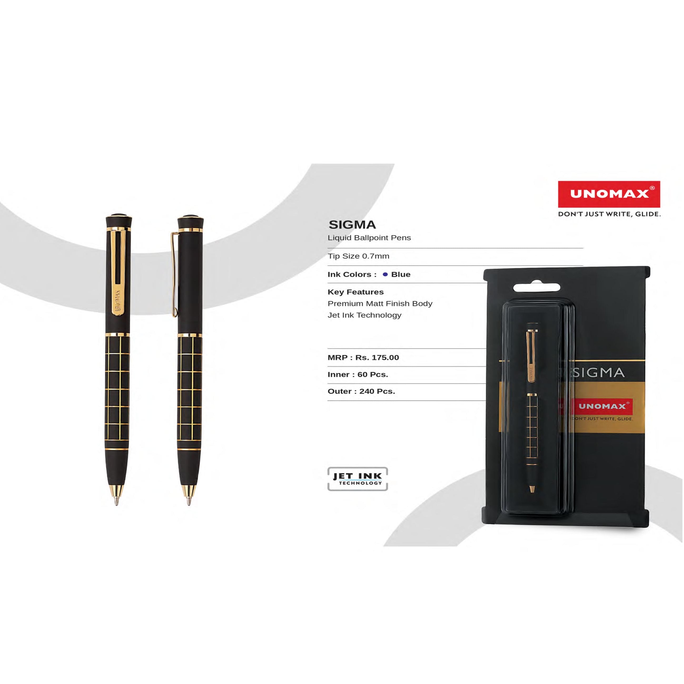 Unomax Sigma Liquid Ball Pens — Mudramart Corporate Giftings