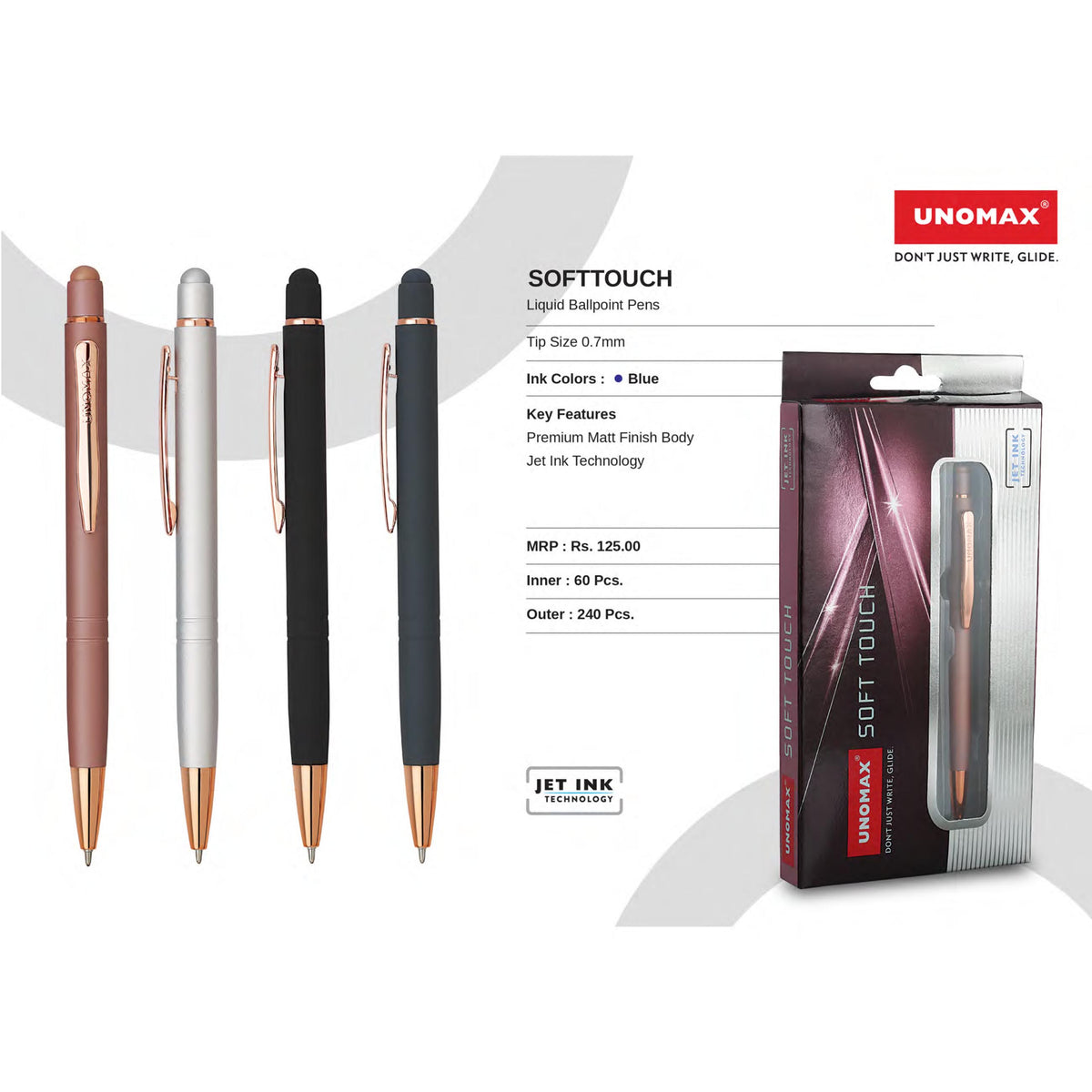 Unomax Softtouch Liquid Ball Pens